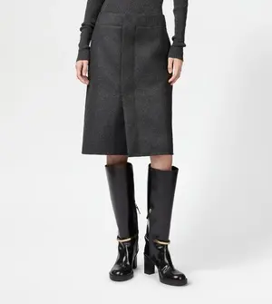 TOD'S Double-pocket Wool Skirt