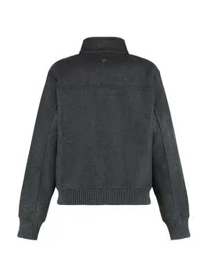 TOD'S Ribbed Knit Bomber Jacket