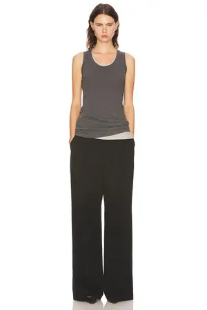 THE ROW Elana Top - Light Grey Melange