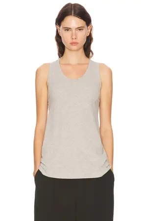 THE ROW Elana Top - Light Grey Melange