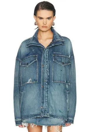 Balenciaga Denim Parka