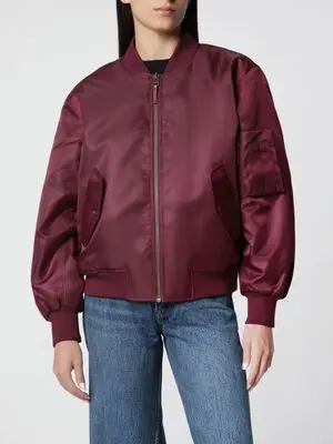 ANINE BING Leon Relaxed Fit Bomber Jacket - Violet