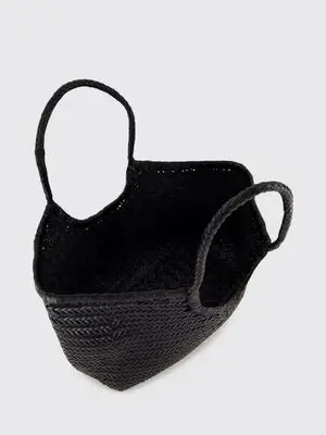 Dragon Diffusion Nantucket Woven Leather Shoulder Bag - Black