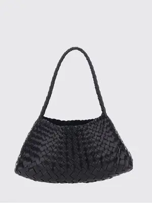 Dragon Diffusion Rosanna Woven Leather Flared Shoulder Bag - Black