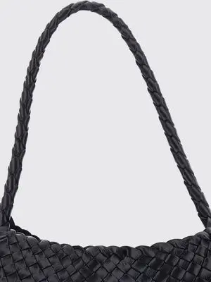 Dragon Diffusion Rosanna Woven Leather Flared Shoulder Bag - Black