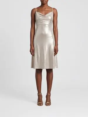 Versace Draped Asymmetrical Jersey Mini Dress For Evenings