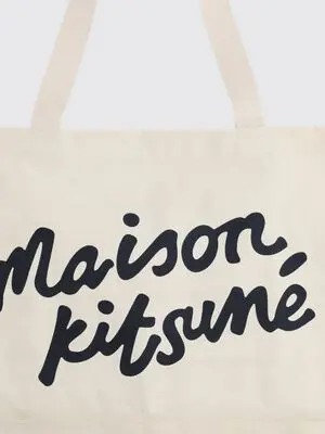 Maison Kitsuné Large Cotton Canvas Tote Bag - Ivory
