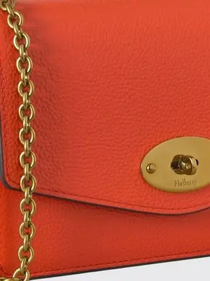 Mulberry Small Darley Crossbody Bag In Calf Leather With Chain Strap - Yellow
