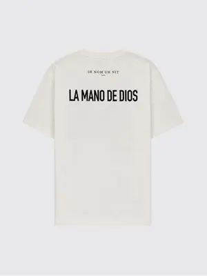 IH NOM UH NIT Crewneck Cotton T-shirt With Graphic Print And Slogan - White