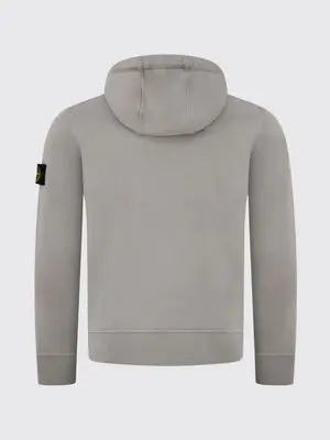 Stone Island Relaxed Fit Cotton Hoodie With Kangaroo Pocket - Grey 1