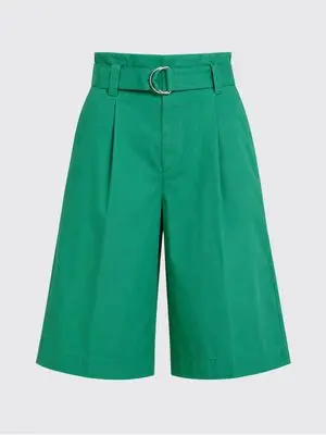 Liviana Conti Drew Knee-length High-waisted Cotton Shorts
