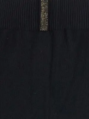 Fabiana Filippi Straight-leg Wool, Silk, And Cashmere Knit Trousers - Black