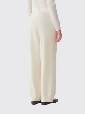 Fabiana Filippi Straight-leg Wool, Silk, And Cashmere Knit Trousers - Natural