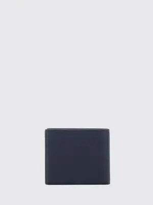 Dolce & Gabbana Grained Calfskin Bifold Wallet With Dg Monogram - Blue