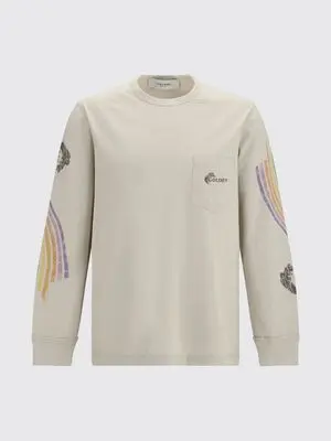 GOLDEN GOOSE Long-sleeved Cotton T-shirt With Contrast Logo