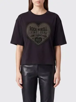 Zadig&Voltaire Cotton T-shirt With Print And Rhinestone Logo