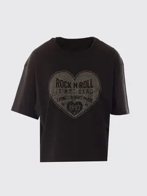 Zadig&Voltaire Cotton T-shirt With Print And Rhinestone Logo