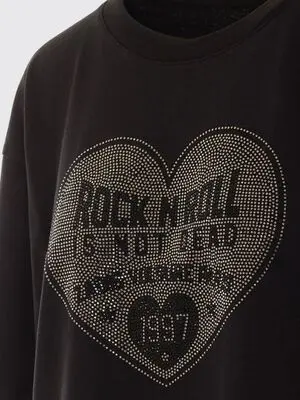 Zadig&Voltaire Cotton T-shirt With Print And Rhinestone Logo