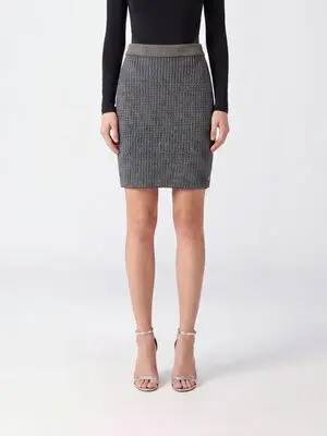 Balmain High-waisted Knit Mini Pencil Skirt With Sequin Embroidery