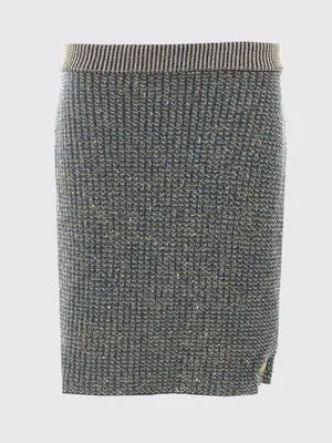 Balmain High-waisted Knit Mini Pencil Skirt With Sequin Embroidery