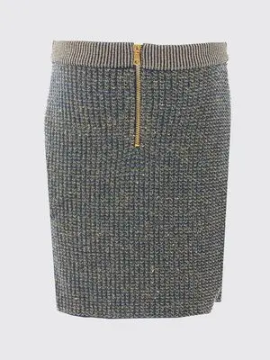 Balmain High-waisted Knit Mini Pencil Skirt With Sequin Embroidery