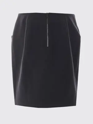 Balmain High-waisted Asymmetrical Virgin Wool Mini Skirt