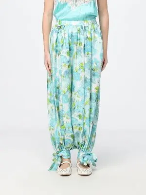 Chloé Floral Print Silk Wide-leg Trousers