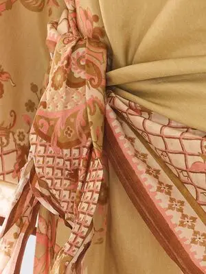 Zimmermann Paisley Print Silk Midi Tunic With A Knotted Waist