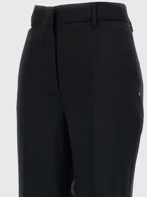 Sportmax High-waisted Flared Virgin Wool Trousers With Concealed Fastening