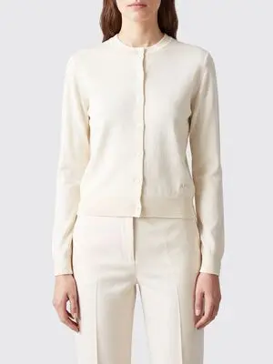 A.p.c. Slim Fit Crew Neck Cardigan In Pure Virgin Wool - White