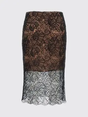 ROTATE BY BIRGER CHRISTENSEN Recycled Lace Midi Pencil Skirt With High-waisted Design