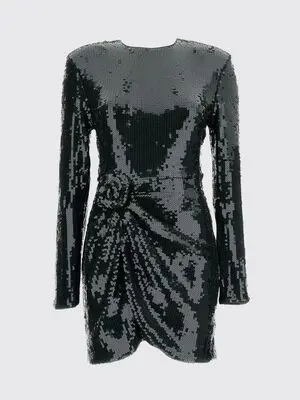 ROTATE BY BIRGER CHRISTENSEN Sequin-covered Evening Mini Dress With Waist Knot