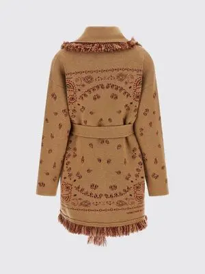 Alanui Cashmere Bandana Motif Robe Cardigan - Camel