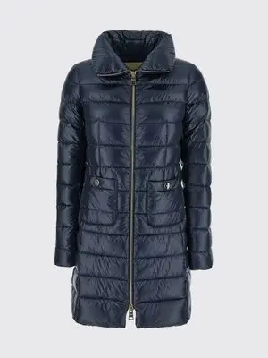 Herno Long Water-repellent Nylon Down Jacket With High Neck And Slim Fit - Blue