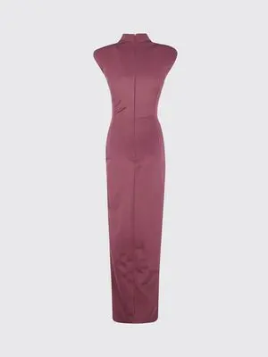 Balmain High-neck Ruched-waist Jersey Long Sheath Gown
