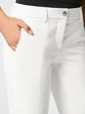 Philipp Plein Low-rise Skinny Cady Trousers With Slant Pockets - White