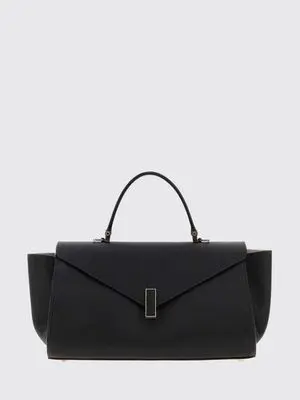 VALEXTRA Iside Grained Calf Leather Top Handle Bag With Shoulder Strap - Black