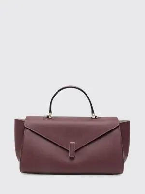 VALEXTRA Iside Grained Calf Leather Top Handle Bag With Shoulder Strap - Brown