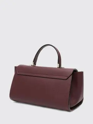 VALEXTRA Iside Grained Calf Leather Top Handle Bag With Shoulder Strap - Brown