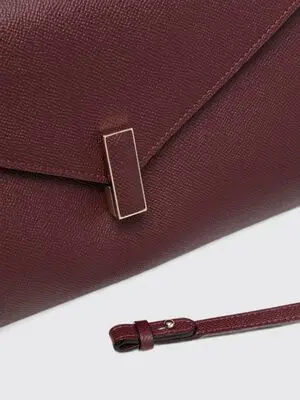 VALEXTRA Iside Grained Calf Leather Top Handle Bag With Shoulder Strap - Brown