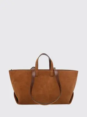 A.p.c. Large Suede Tote Bag With Four Handles - Camel