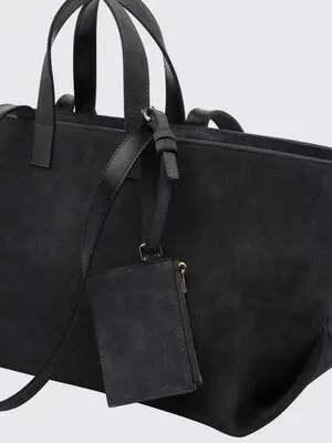A.p.c. Large Suede Tote Bag With Four Handles - Grey