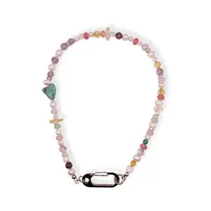 URBANE JEWELRY STUDIO Celestial Crystal Necklace - Silver
