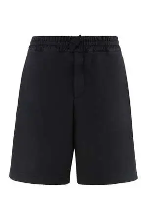 Alexander McQueen Cotton Shorts With Back Flat Pockets - Black