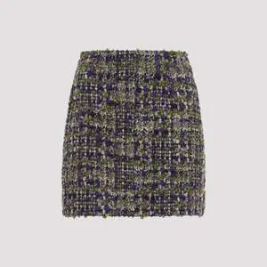 Saint Laurent Textured Tweed Mini Skirt