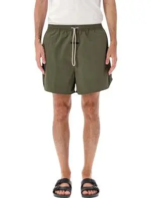 Fear Of God Nylon Swim Shorts With Stretch Perforated Lining - Moss