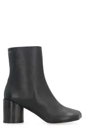 MAISON MARGIELA Anatomic Square-toe Leather Ankle Boots - Black