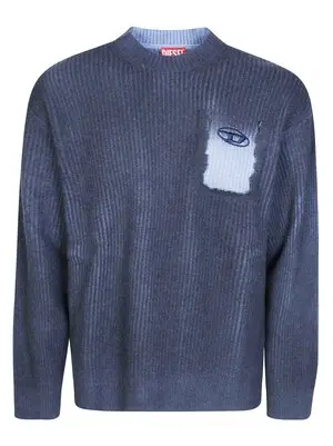 DIESEL® Wool-blend Crewneck Sweater - Blu