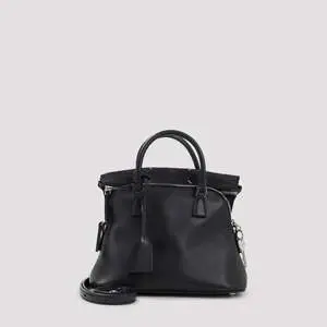 MAISON MARGIELA 5ac Soft Mini Nappa Calf Leather & Canvas Shoulder Bag
