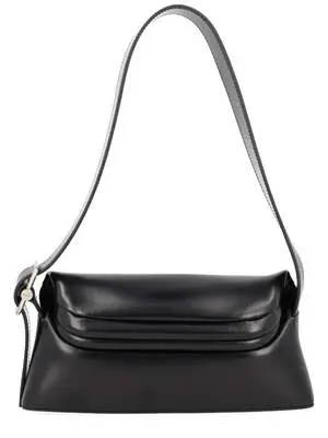 OSOI Folder Brot Leather Shoulder Bag - Black